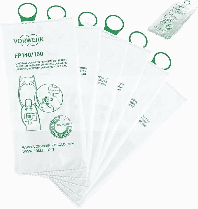 Vorwerk Kobold VK140 VK150 Bags 6pkt (Genuine) - ABCD Clean