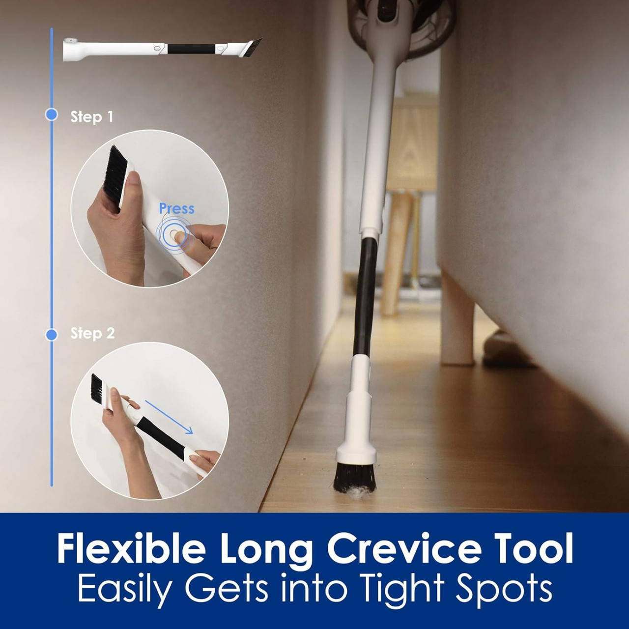 Tineco Long Flexible Crevice Tool For Pure One S15 S12 S11 & X Series ...